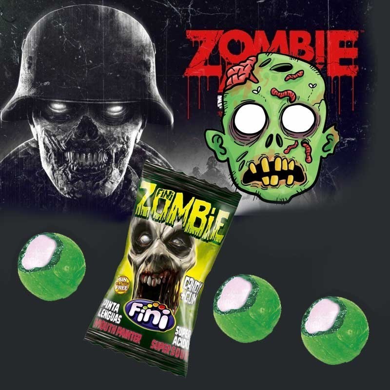 chewing-gum zombie, chewing gum halloween