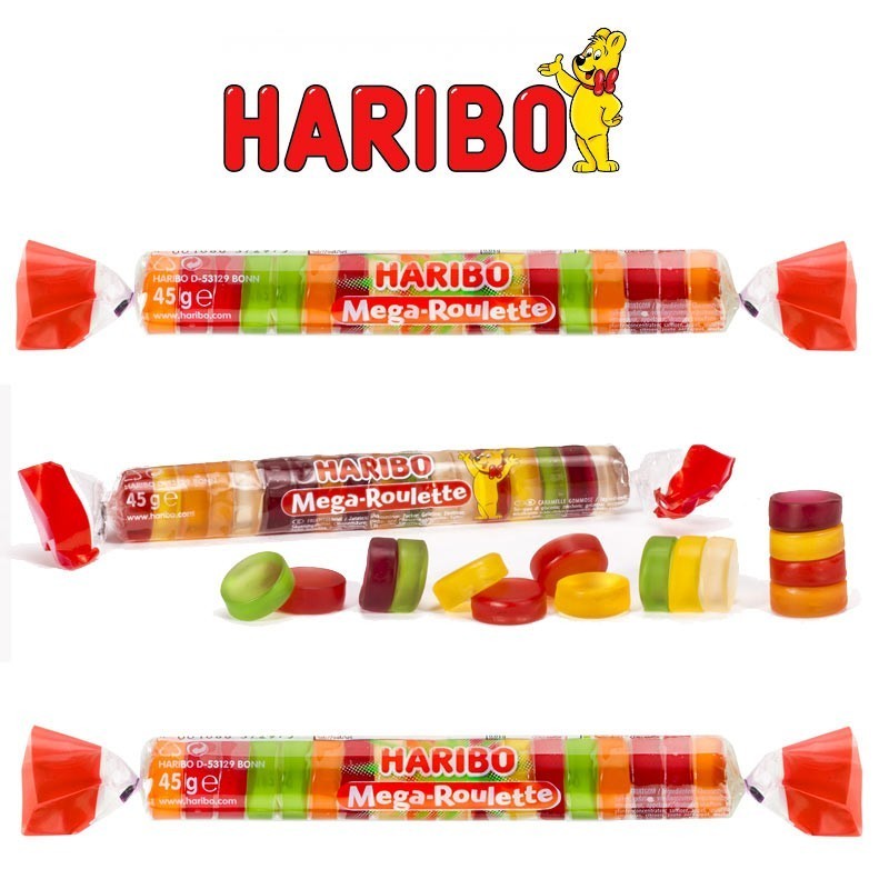 Méga roulette fruits Haribo, 40 pièces